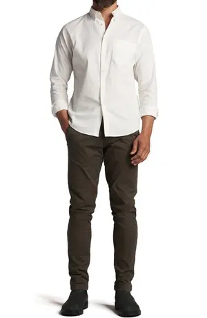 ROAN Henrick Cotton Oxford Button-down Shirt - White