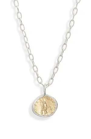 SET & STONES Parker Pendant Necklace - Mixed Metal Silver Gold