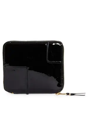 Comme Des Garçons Patent Leather Wallet - Black