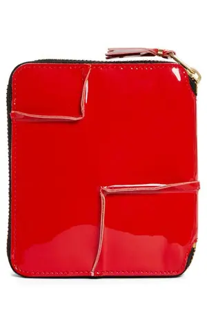Comme Des Garçons Patent Leather Wallet - Red