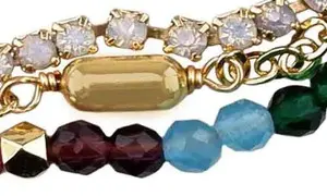 PANACEA Layered Bead & Crystal Bracelet