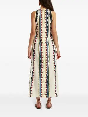 La DoubleJ Geometric-print Maxi Skirt