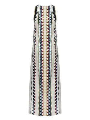 La DoubleJ Geometric-print Maxi Skirt