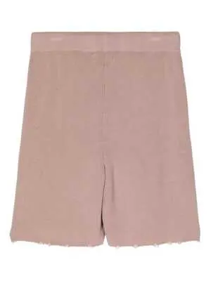 LANEUS Raw-edge Cotton Shorts