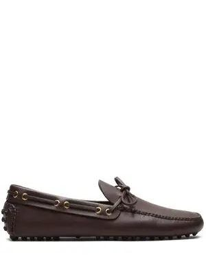 Car Shoe Leather Boat Shoes - Brown