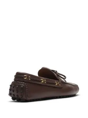 Car Shoe Leather Boat Shoes - Brown