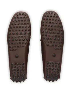 Car Shoe Leather Boat Shoes - Brown