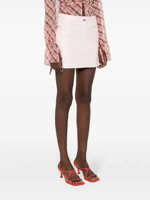 Remain Birger Christensen Leather Mini Skirt - Pink