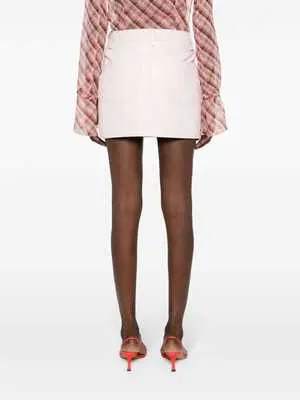 Remain Birger Christensen Leather Mini Skirt - Pink