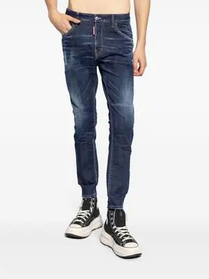 Dsquared2 Logo-patch Cotton Jeans - Blue