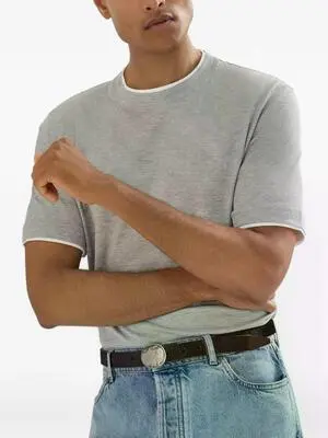 Brunello Cucinelli Contrasting-trim Jersey T-shirt