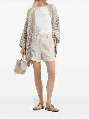 Brunello Cucinelli V-neck Open-knit Cardigan