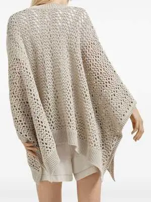 Brunello Cucinelli V-neck Open-knit Cardigan