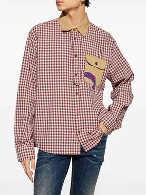 Dsquared2 Plaid-check Pattern Cotton Shirt