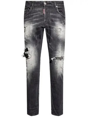 Dsquared2 Distressed Straight-leg Jeans