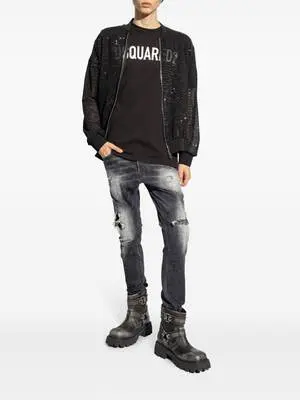 Dsquared2 Distressed Straight-leg Jeans