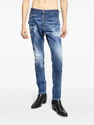 Dsquared2 Distressed Regular-fit Jeans - Blue
