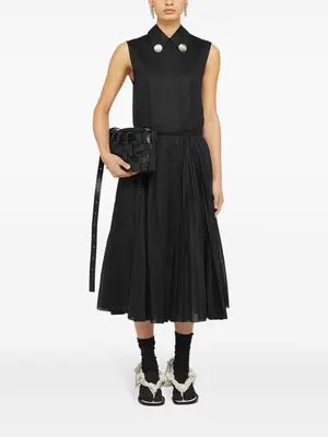 JIL SANDER Jewel-clip Cotton Sleeveless Blouse