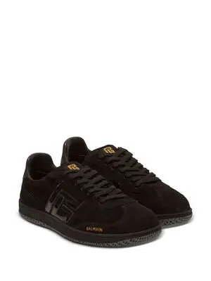 Balmain Swan Suede Sneakers - Black