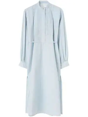 JIL SANDER Long-sleeve Pinstripe Midi Dress
