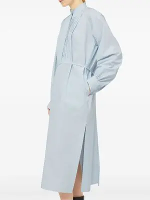 JIL SANDER Long-sleeve Pinstripe Midi Dress