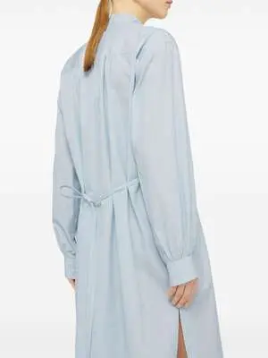 JIL SANDER Long-sleeve Pinstripe Midi Dress