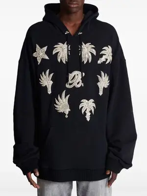 Balmain Crystal-embellished Hoodie