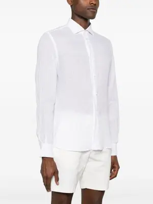 Peserico Long-sleeve Linen Shirt - White