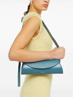 JIL SANDER Small Cannolo Shoulder Bag - Blue