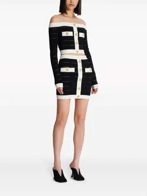 Balmain Off-shoulder Knitted Top