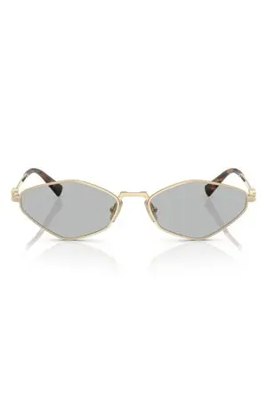Miu Miu Miu Miu 56mm Irregular Sunglasses Gold Grey