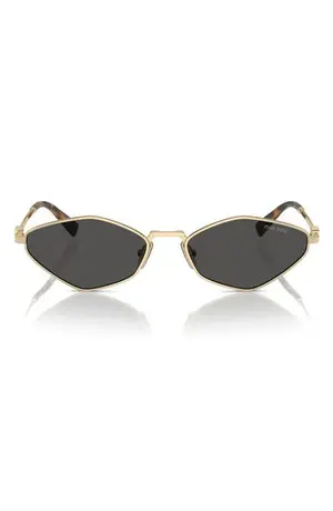 Miu Miu 56mm Irregular Sunglasses - Pale Gold