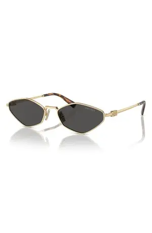 Miu Miu 56mm Irregular Sunglasses - Pale Gold