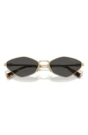 Miu Miu 56mm Irregular Sunglasses - Pale Gold