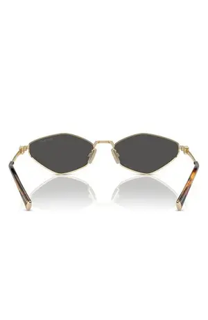 Miu Miu 56mm Irregular Sunglasses - Pale Gold