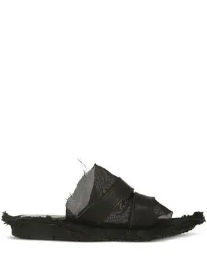 Yohji Yamamoto Frayed Layered Sandals