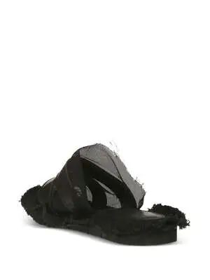 Yohji Yamamoto Frayed Layered Sandals