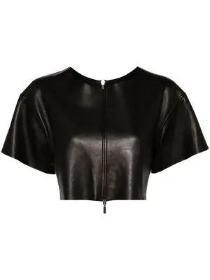Maticevski Cropped Leather T-shirt