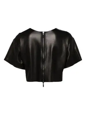 Maticevski Cropped Leather T-shirt