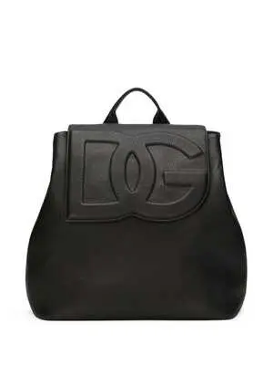 Dolce & Gabbana Logo-embossed Leather Backpack - Black