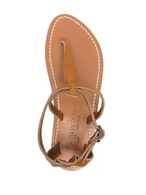 K.JACQUES Leather Flat Sandals