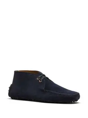 Car Shoe Suede Ankle Boots - Blue