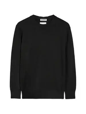 JIL SANDER Crew-neck Wool Jumper - Black