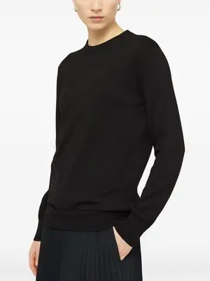 JIL SANDER Crew-neck Wool Jumper - Black