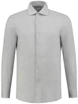 FINAMORE 1925 Long-sleeved Mélange Shirt