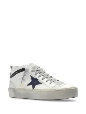 GOLDEN GOOSE Mid Star High-top Leather Sneakers - White