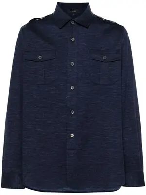 Sease Mélange-effect Virgin Wool-silk Shirt
