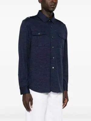 Sease Mélange-effect Virgin Wool-silk Shirt