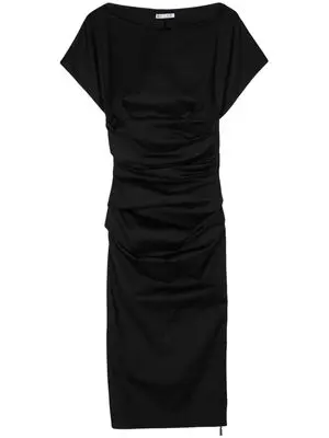 Maticevski Yuzu Ruched Midi Dress - Black