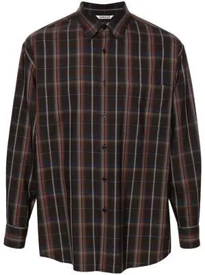 Auralee Checked Wool Shirt